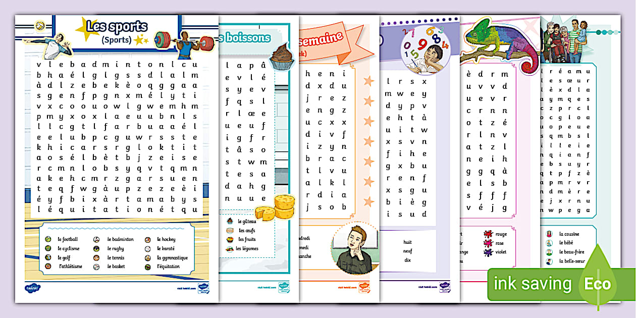 👉 French Word Search - KS2 Word Search Pack - Twinkl
