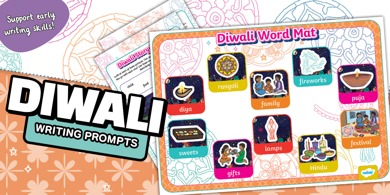 Encouraging Early Writing at Home: Diwali - Writing Prompts