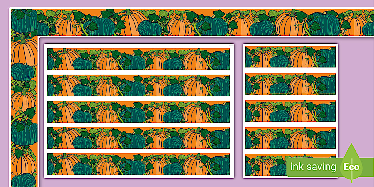 Pumpkin Display Borders (Teacher-Made) - Twinkl