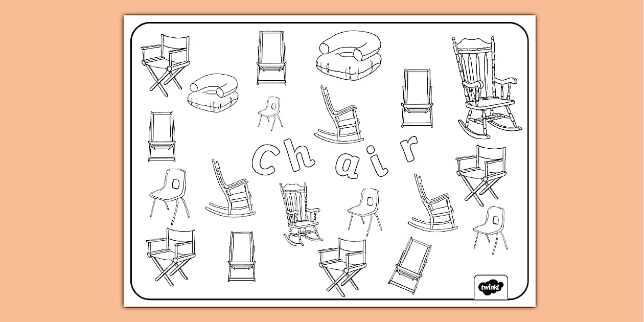 Chair Doodle Colouring Page (Teacher-Made) - Twinkl