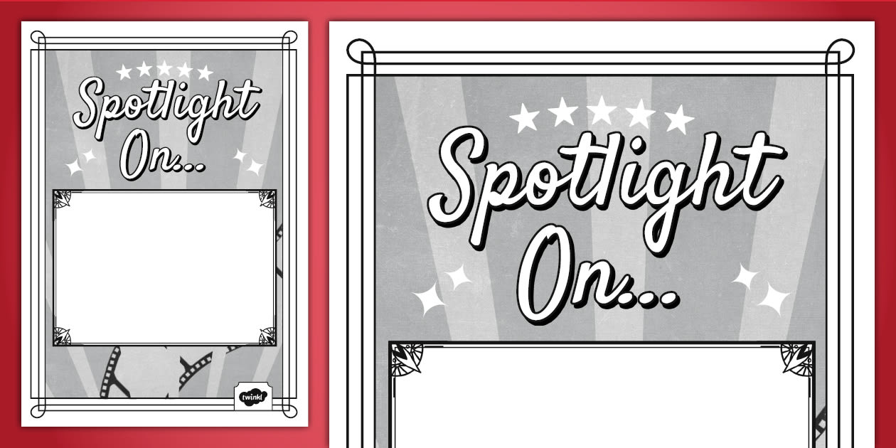Old Hollywood Themed Spotlight On...Poster (Teacher-Made)