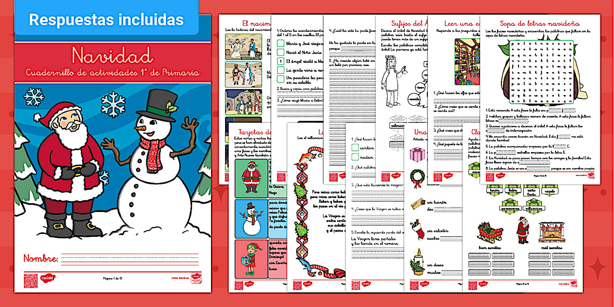 Cuadernillo de actividades: Navidad - 1º de Primaria