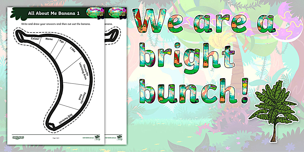Banana Drama in the Jungle Banana Tree Display Pack - Twinkl