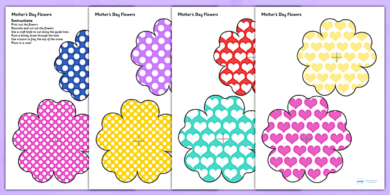 Australia Mother's Day Cut-out Flowers (teacher made)