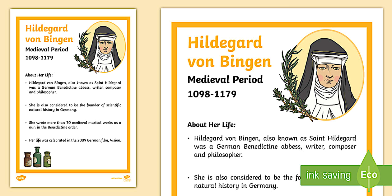 Hildegard Von Bingen Composer Display Poster (Teacher-Made)