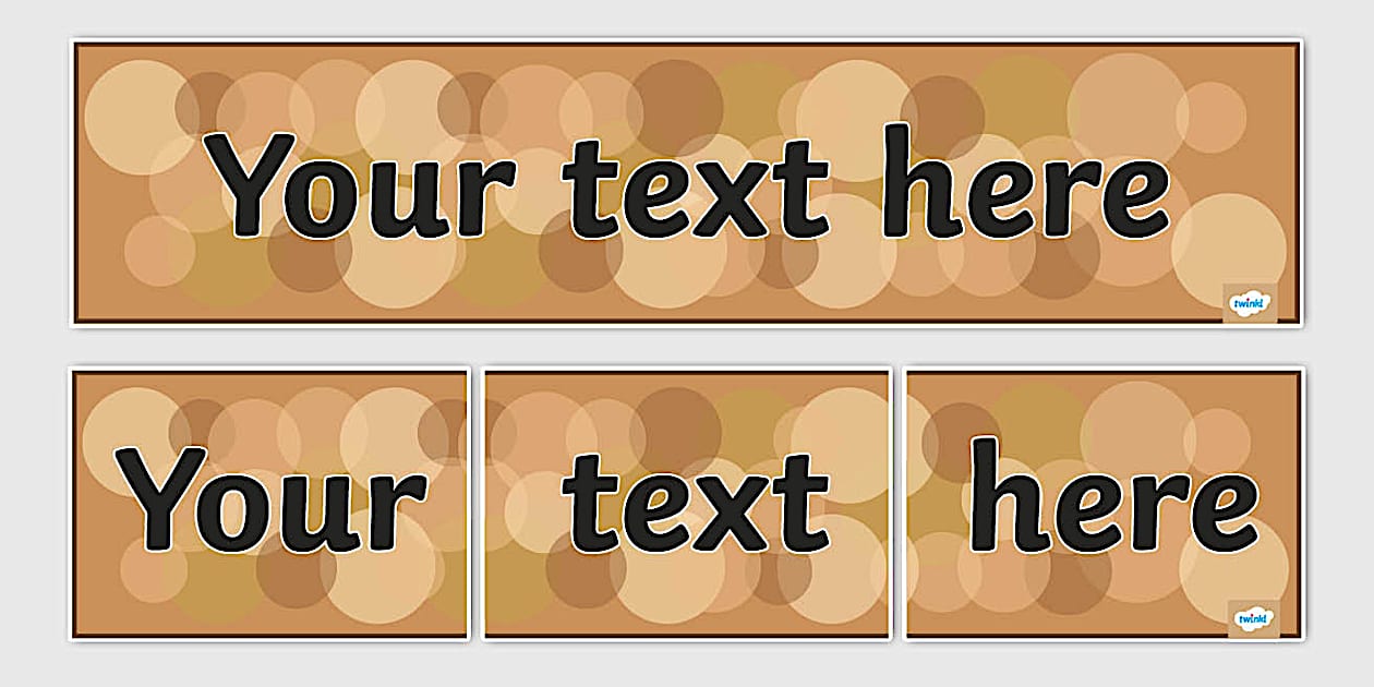 Brown-Themed Editable Display Banner - KS2 (teacher made)