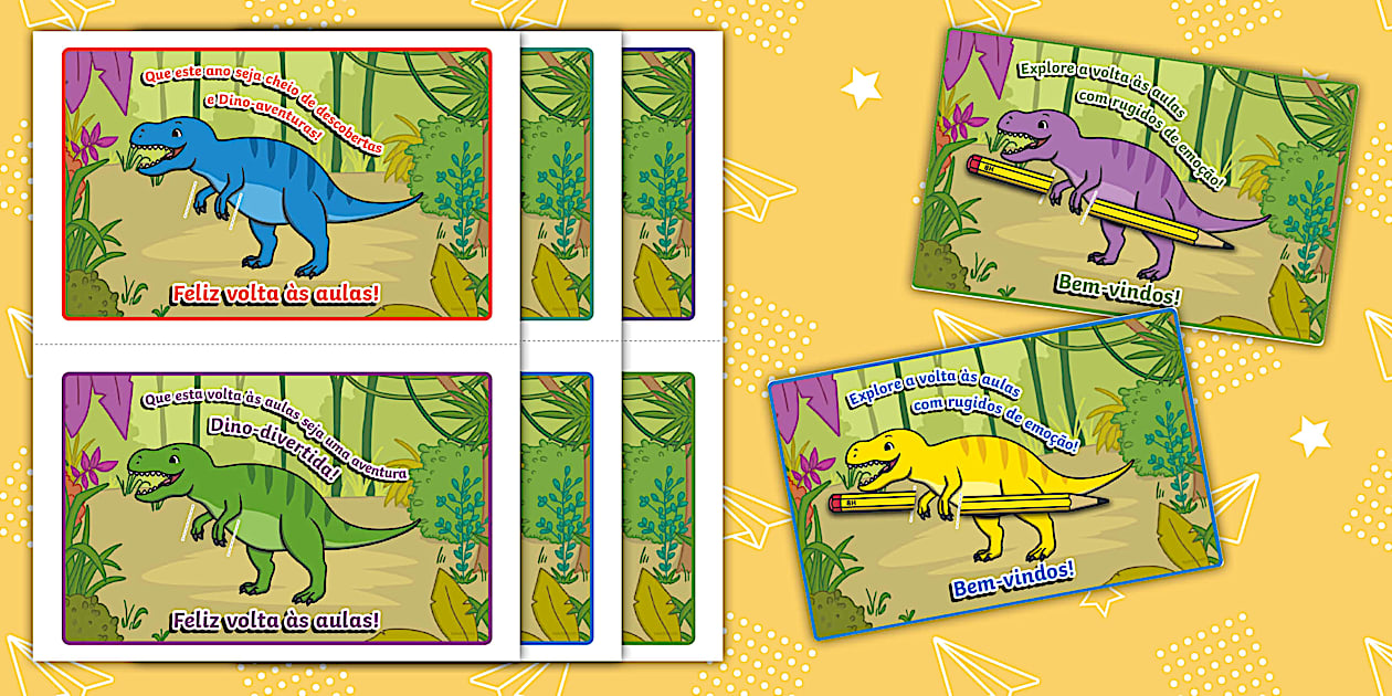 Artesanato: Presente para a volta às aulas - dinossauros