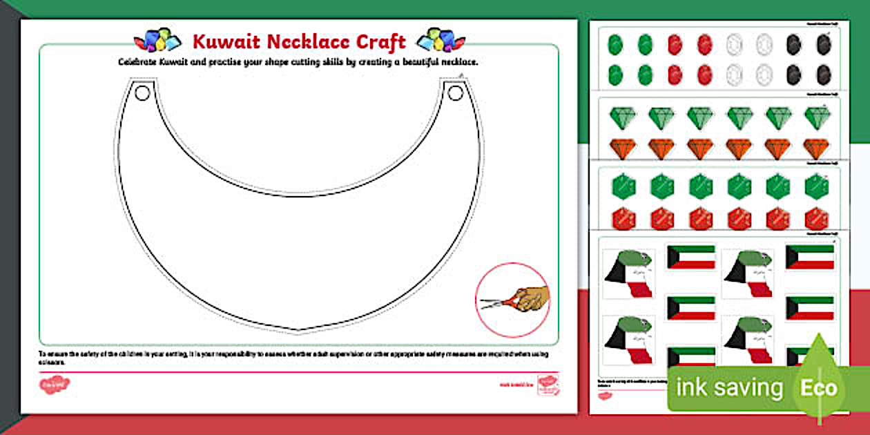 Kuwait Necklace Craft - Kuwait National Day
