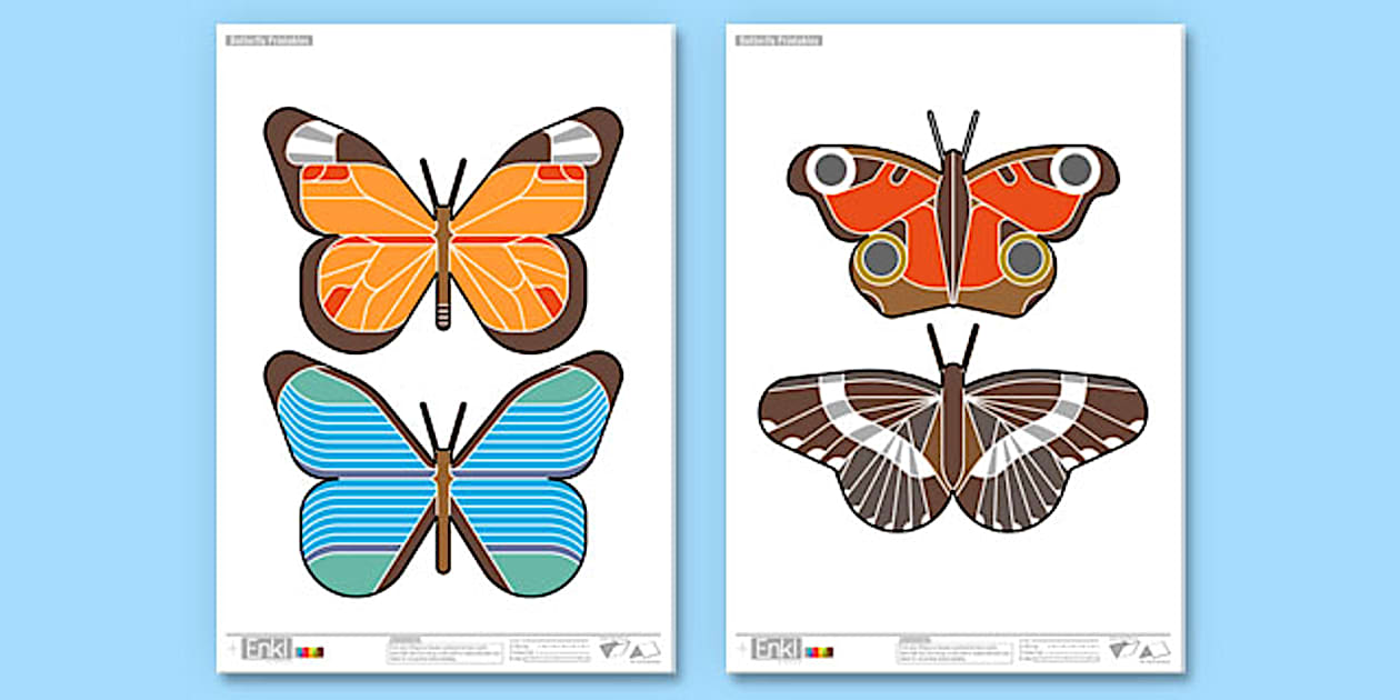 Enkl Butterfly Printable Pages (teacher made) - Twinkl