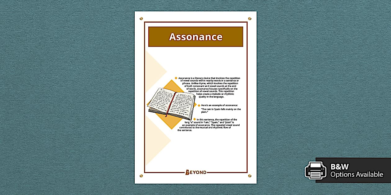 Assonance Information Poster (teacher made) - Twinkl