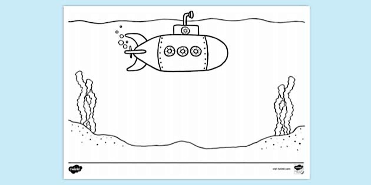 Submarine Colouring Page | Colouring Sheets (teacher made)