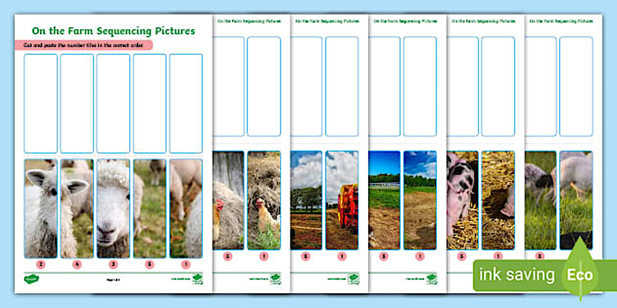 On the Farm Sequencing Pictures (teacher made) - Twinkl