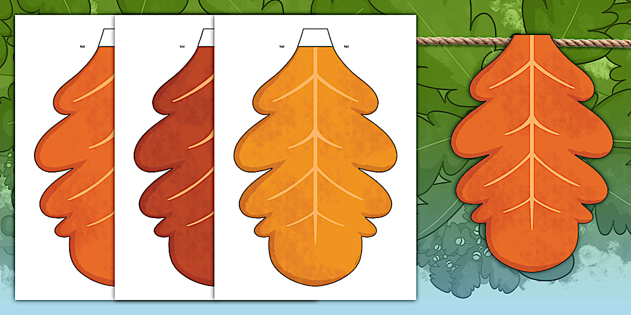 Autumn Leaves Display Bunting (teacher made) - Twinkl