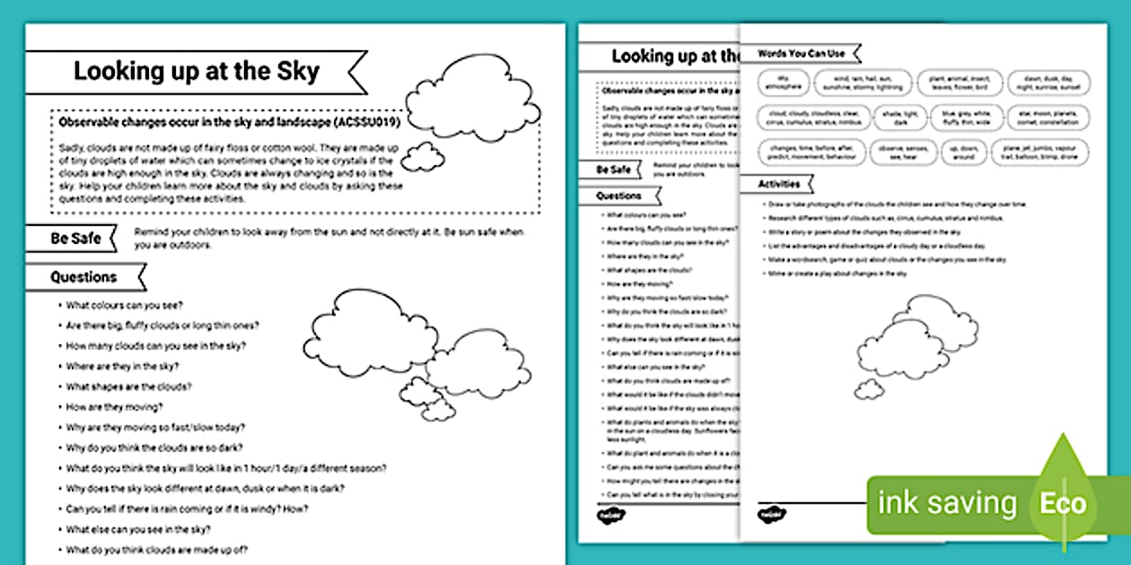 Looking up at the Sky (teacher made) - Twinkl