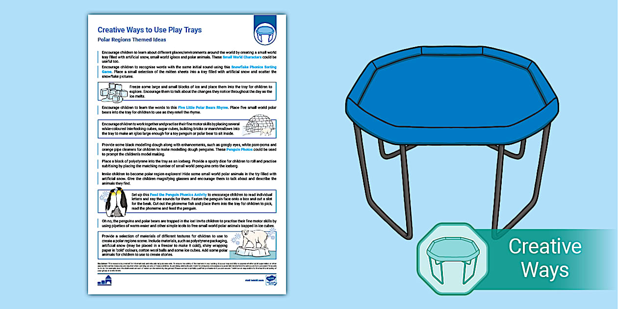 EYFS Play Tray Polar Region Themed Ideas (teacher made)