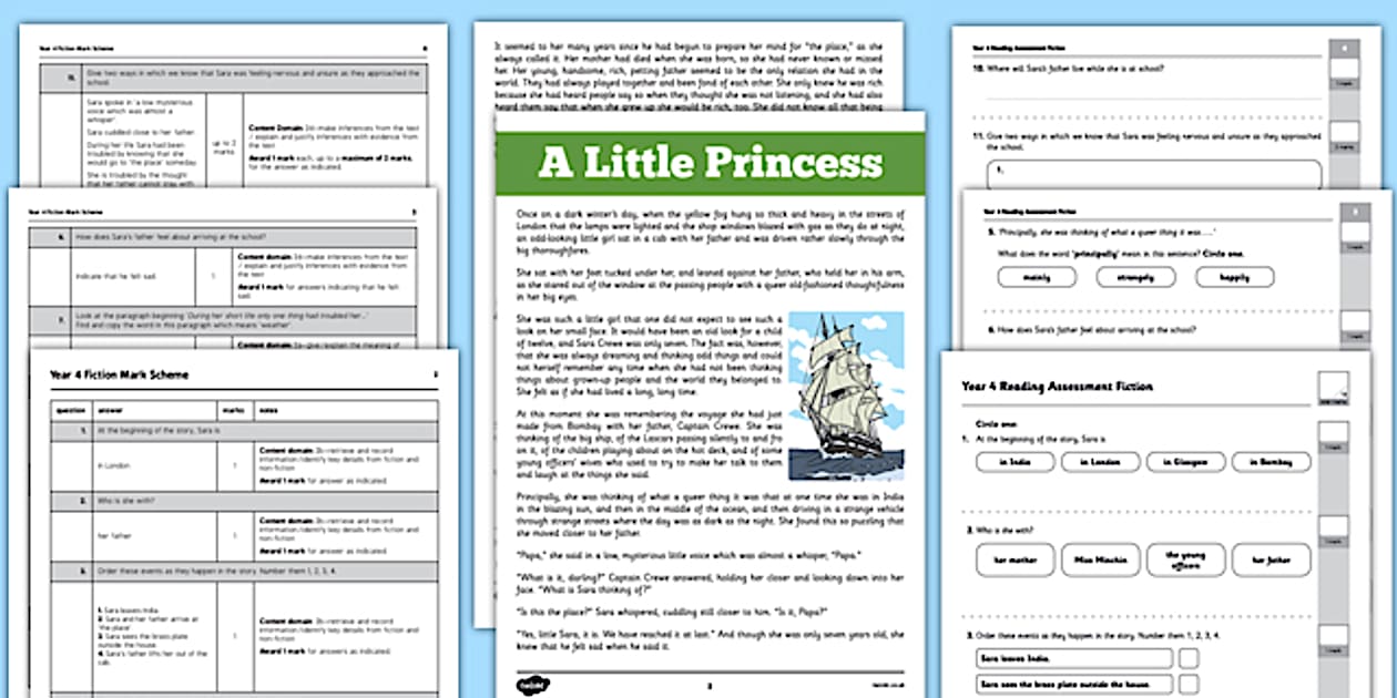 Year 4 Term 3 Fiction Reading Assessment - Twinkl