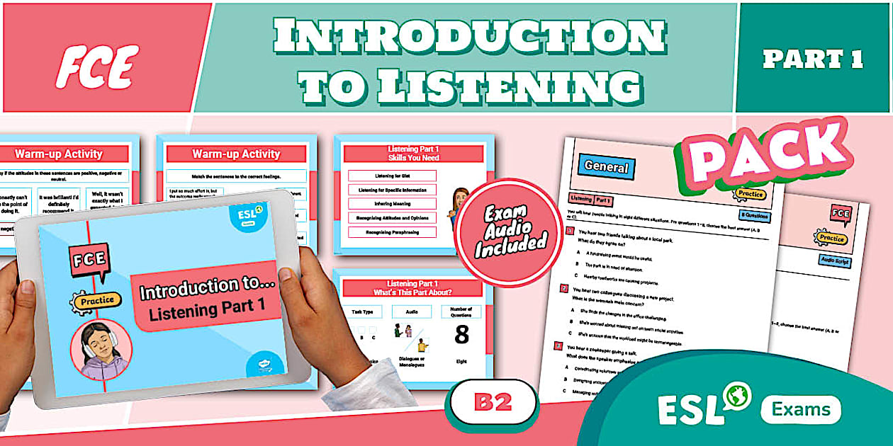 B2 First (FCE) - Introduction to Listening Part 1 Pack
