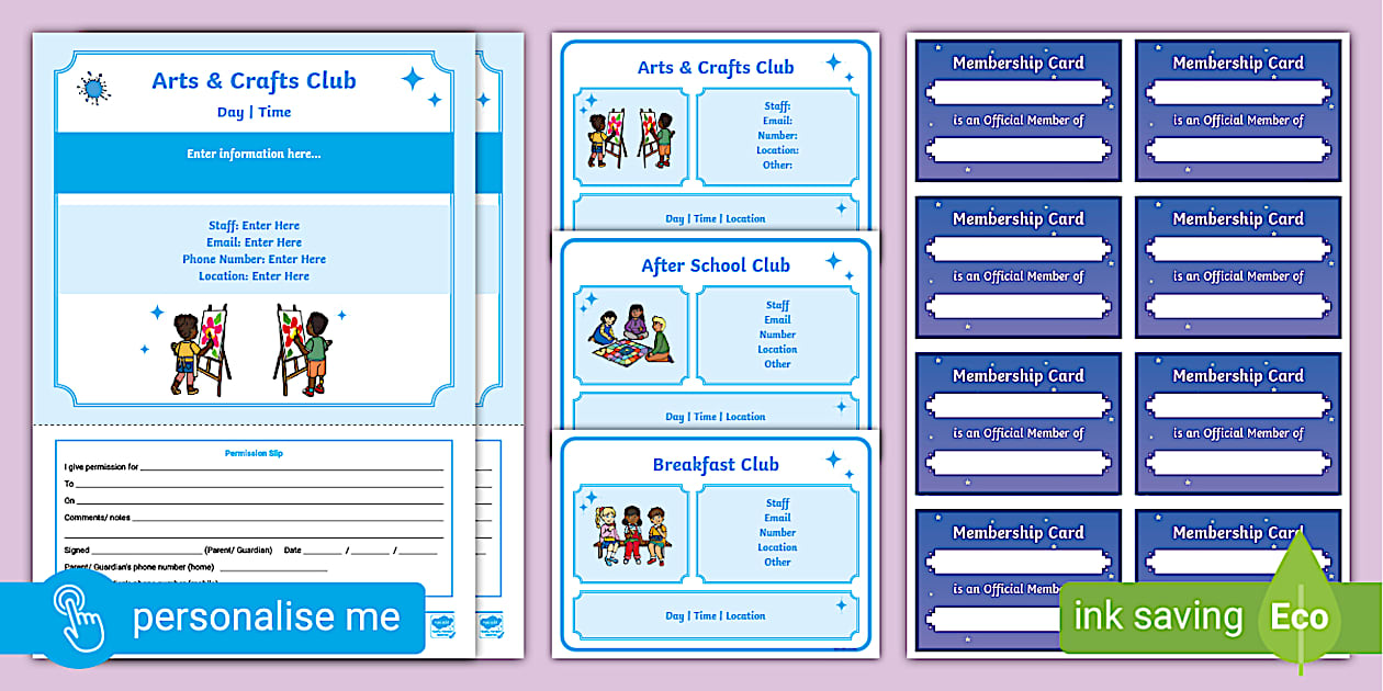 KS1 School Club Stationery Pack (teacher made) - Twinkl