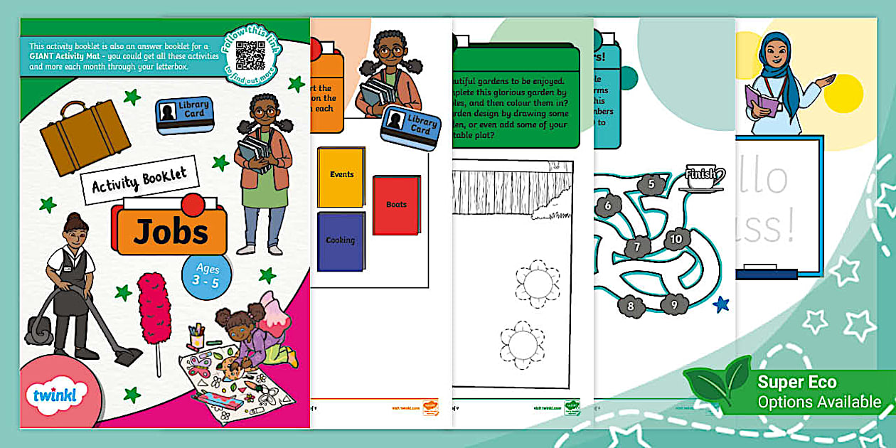 Jobs Themed Booklet Ages 3 to 5 Years (teacher made)