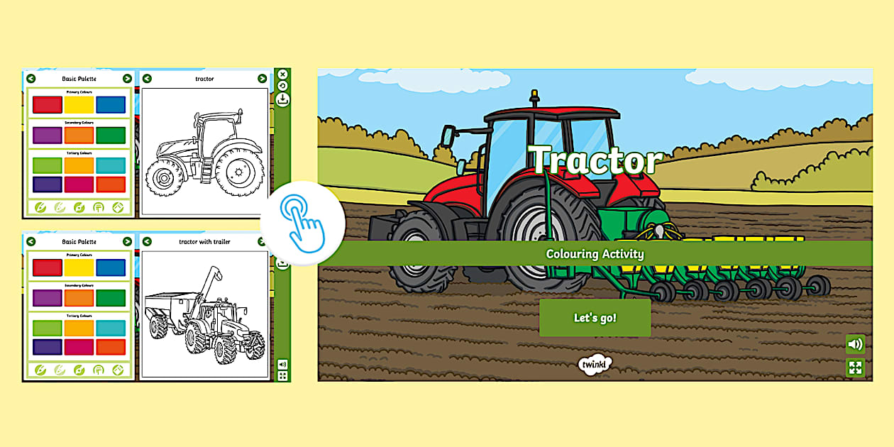 Tractor Interactive Colouring (Teacher-Made) - Twinkl