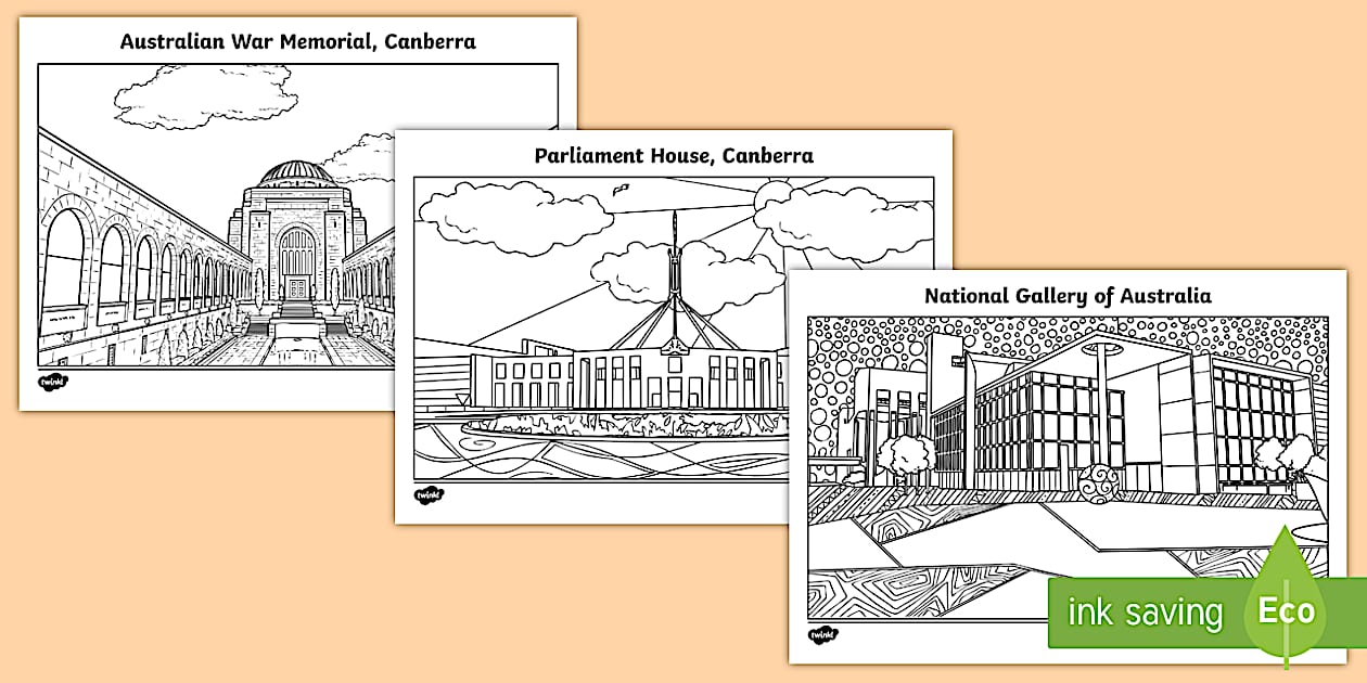Canberra Mindfulness Colouring Pages (teacher made) - Twinkl