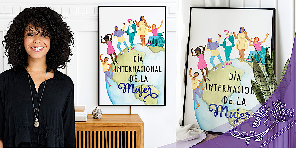 Póster: Letrero Día Internacional de la Mujer - Twinkl Art
