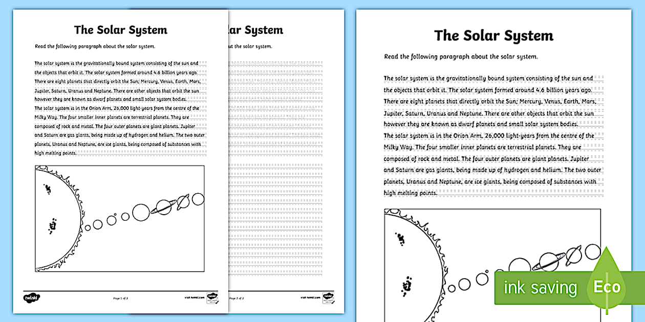 SA The Solar System Handwriting Worksheet (professor feito)
