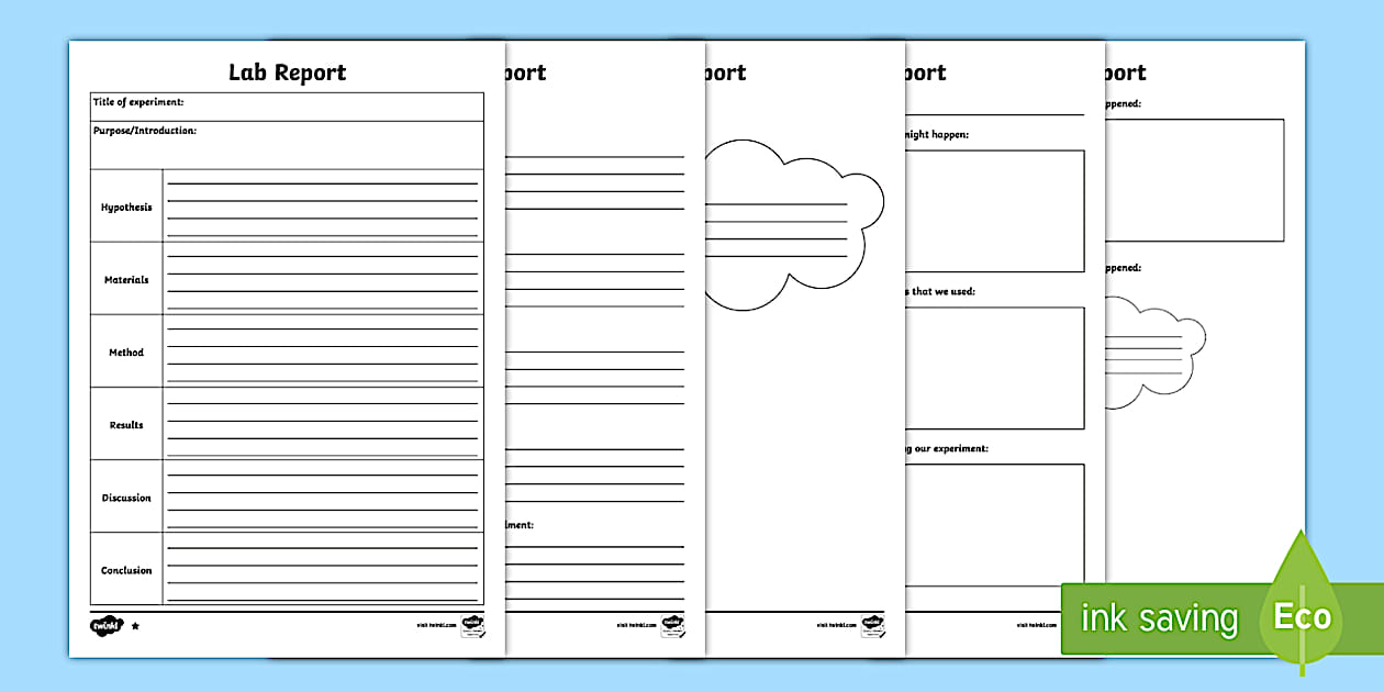Science Lab Report Template - Science | Twinkl Resources