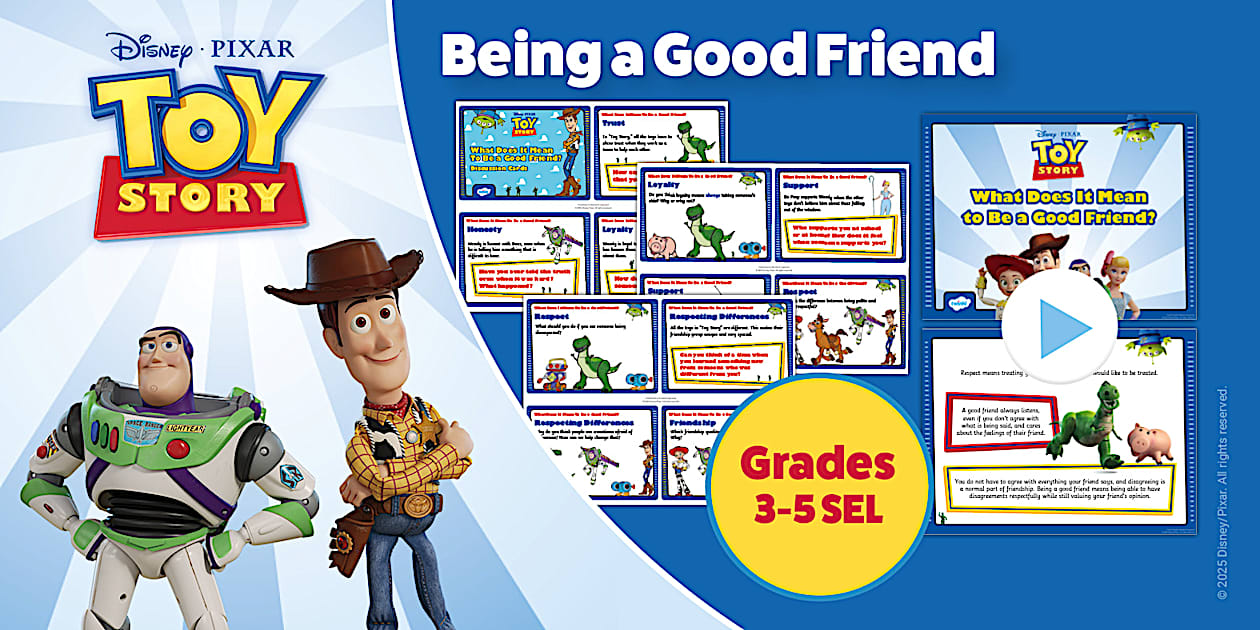 Toy Story: What Does It Mean To Be a Friend? PPT & Cards