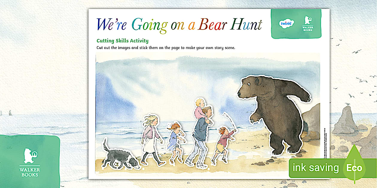 FREE! - We're Going on a Bear Hunt Cutting Skills Activity