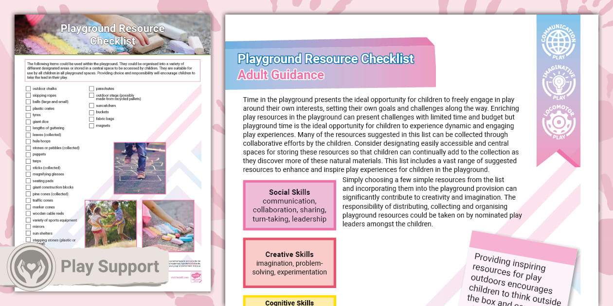 Playful Playgrounds - Playground Resource Checklist - Twinkl