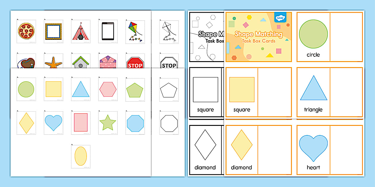 Shape Matching Task Boxes For Special Education | Twinkl USA