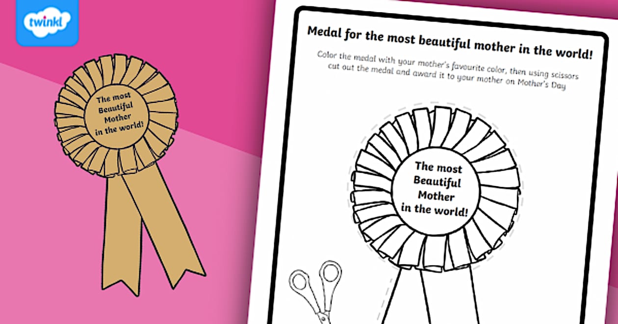 Mother's Day Medal (Hecho por educadores) - Twinkl
