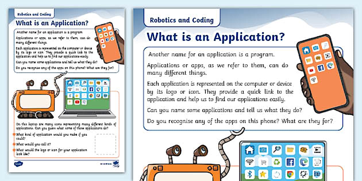 Grade 1 Coding and Robotics: What is an Application?