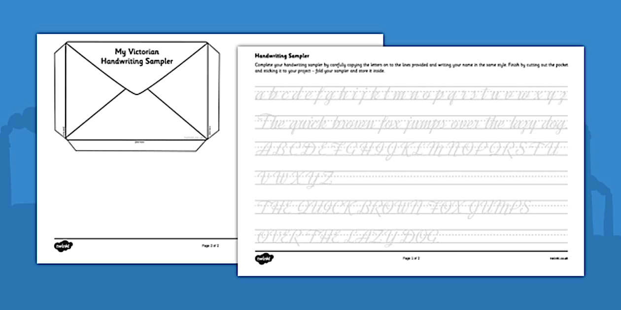 The Victorians Handwriting Sampler (teacher made) - Twinkl