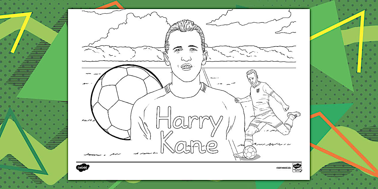 Harry Kane - Ausmalbild (teacher made) - Twinkl