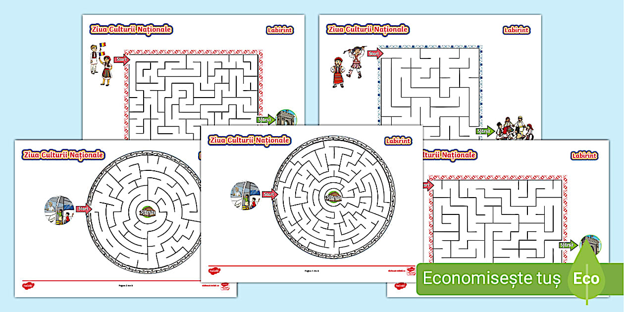 Ziua Culturii Naționale – Labirint (teacher made)