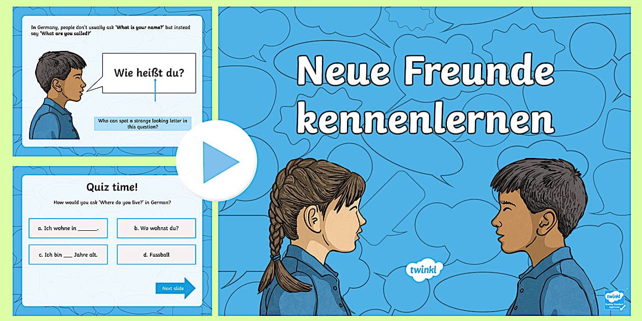 Getting to Know You PowerPoint German (teacher made)