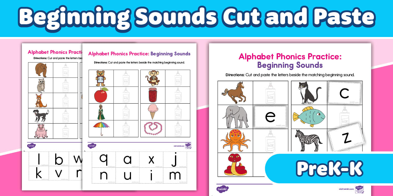 Alphabet Phonics Practice Beginning Sounds Worksheets