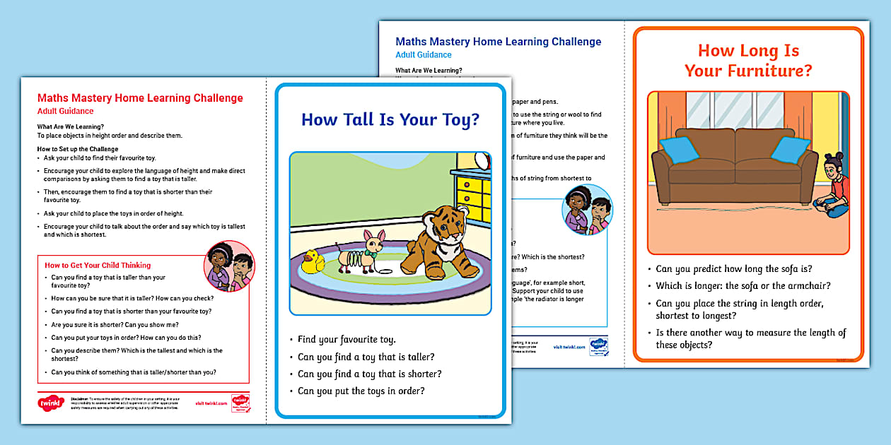 👉 Length and Height Home Learning Challenges Pack | Twinkl
