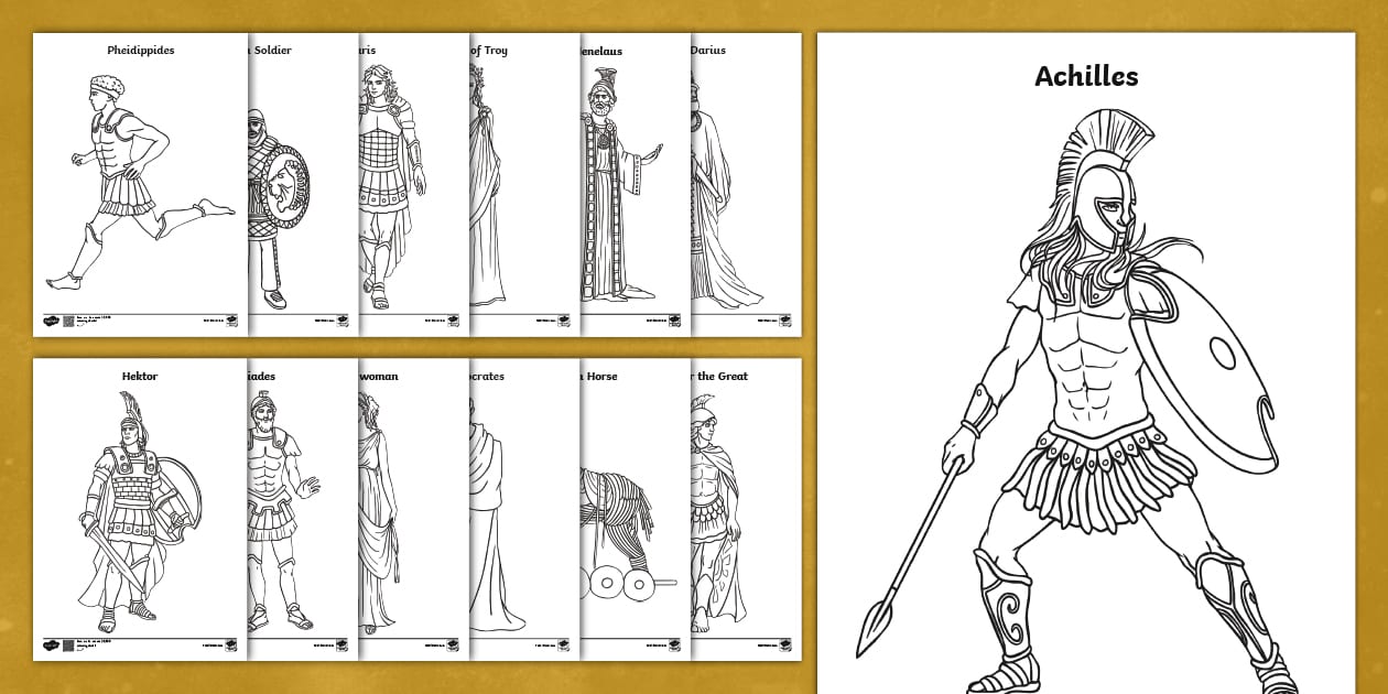 Ancient Greece Colouring - Colouring Pages