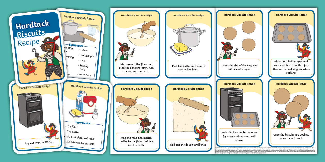 Pirate-Themed Hardtack Recipe Cards