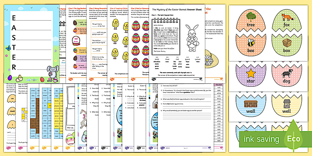KS1 English Easter Home Learning Activity Pack - Twinkl