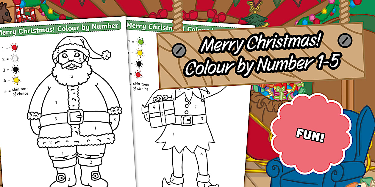 Merry Christmas! Colour by Numbers 1-5