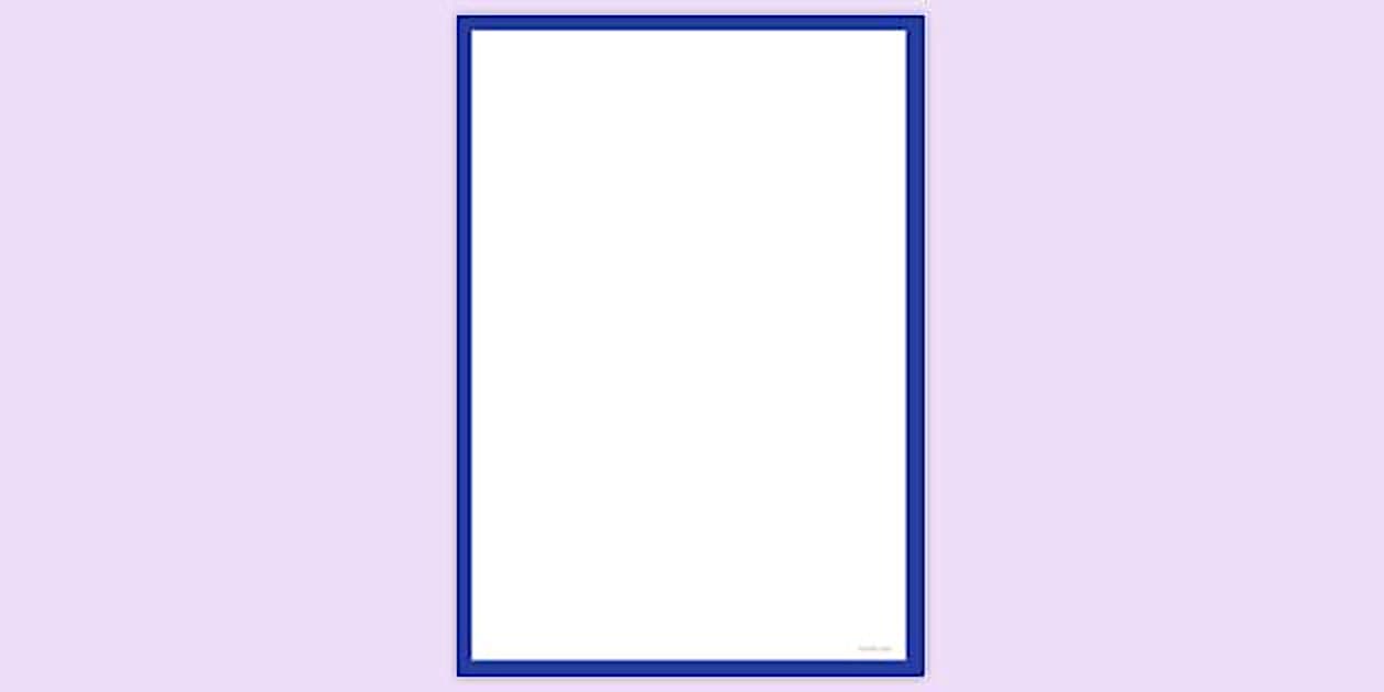 Navy Blue Page Border - Primary Resources (teacher made)