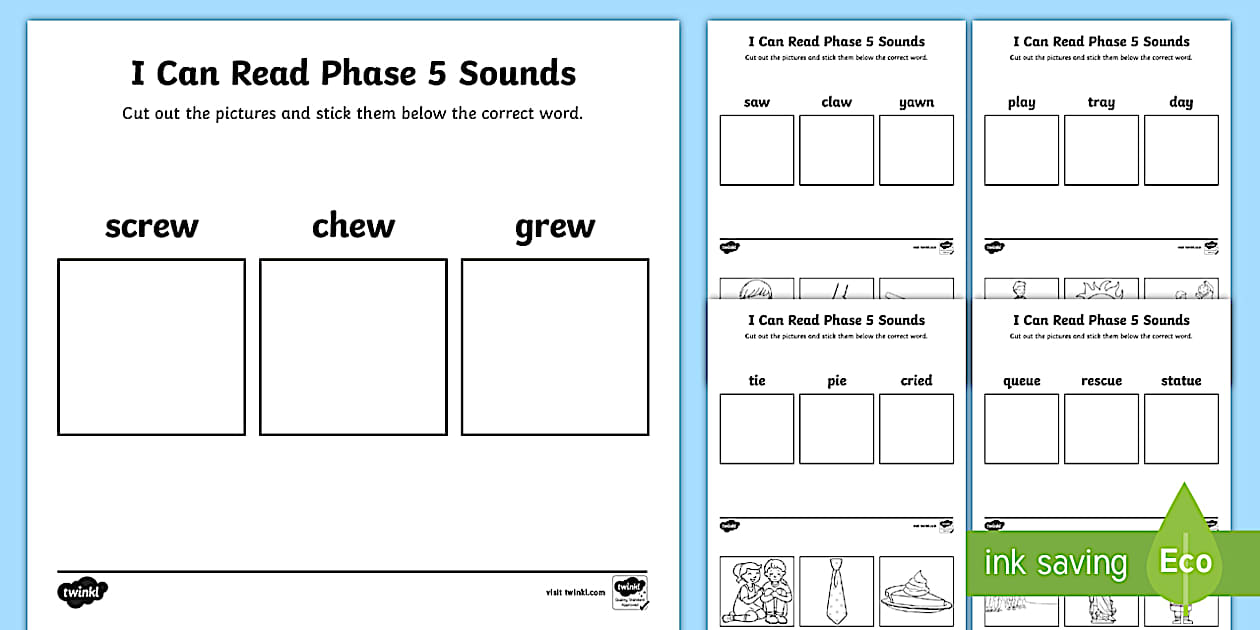 I Can Read Phase 5 Sounds Worksheets Resource Pack - I Can Read Phase 5 ...