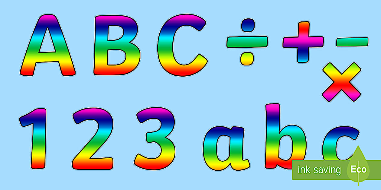 👉 Rainbow Alphabet Display Lettering (Teacher-Made)