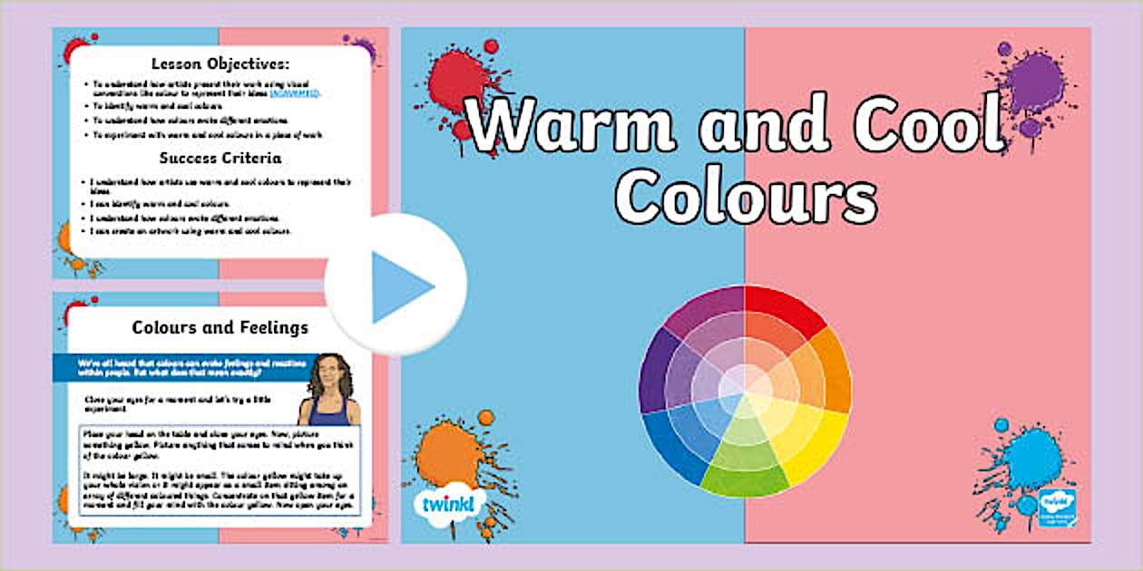 Warm and Cool Colours Powerpoint (teacher made) - Twinkl