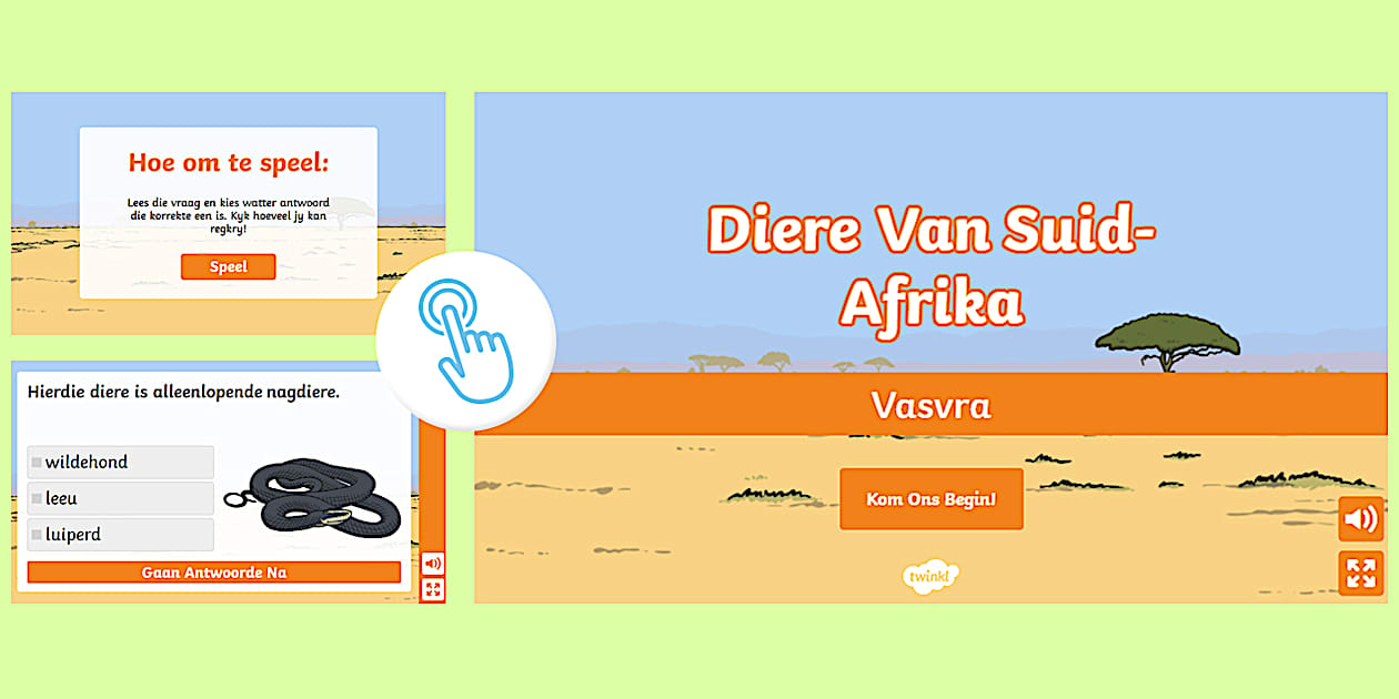 Interaktiewe Speletjie - Diere Van Suid-Afrika Vasvra