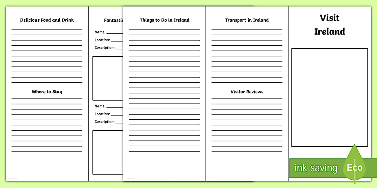Editable Visit Ireland Brochure Activity - Twinkl